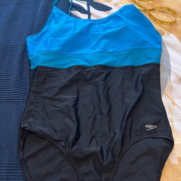 Speedo | Swim | Speedo Womens Blue And Black Swimsuit Size 6 | Poshmark